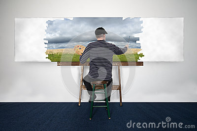 artist-painter-paint-oil-painting-landscape-white-canvas-nature-man ...